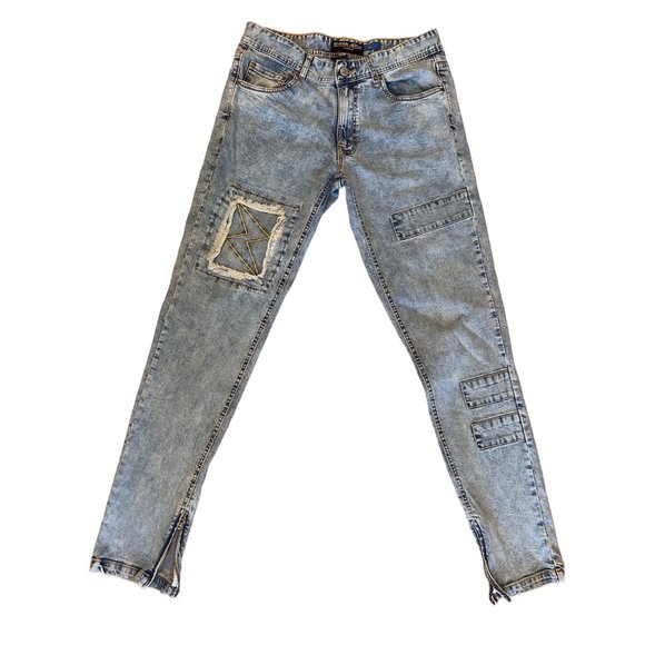 Hyper Denim | Jeans | Hyper Denim Slim Fit Lightening Distressed Light ...